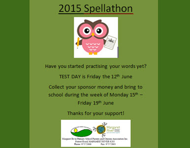 SPELLATHON FUNDRAISER - Margaret River Primary School